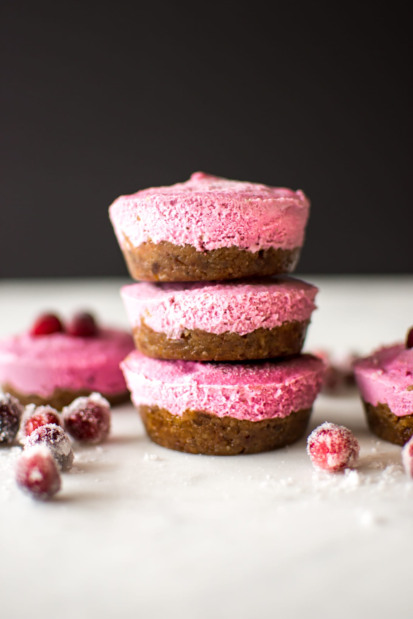 Cranberry Mini Vegan Cheesecakes • Salt & Lavender