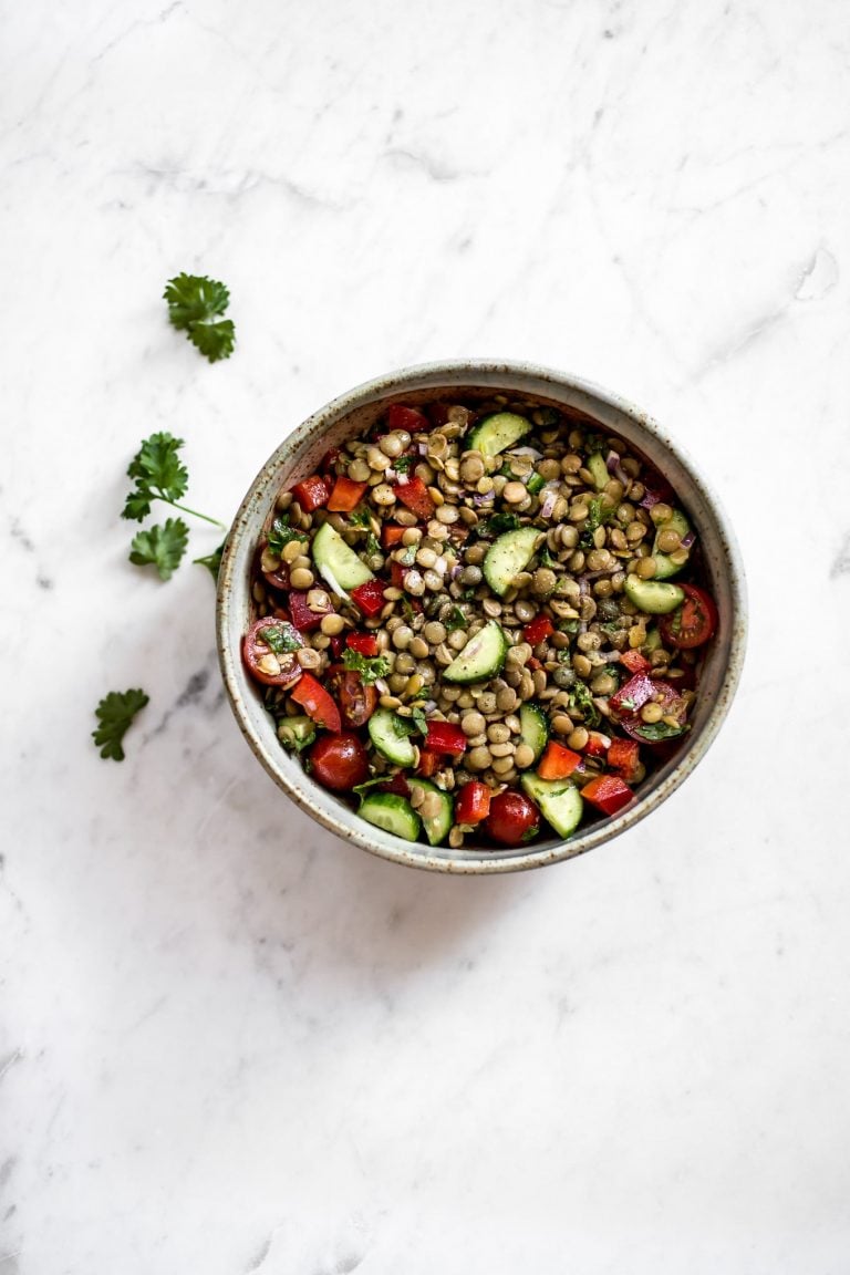 Fresh and Easy Green Lentil Salad Recipe • Salt & Lavender