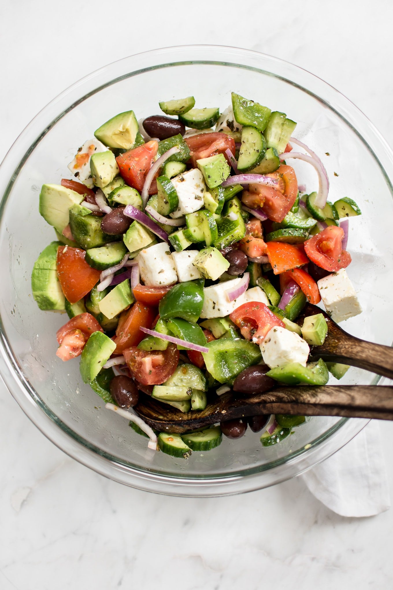 Avocado Greek Salad Recipe • Salt & Lavender