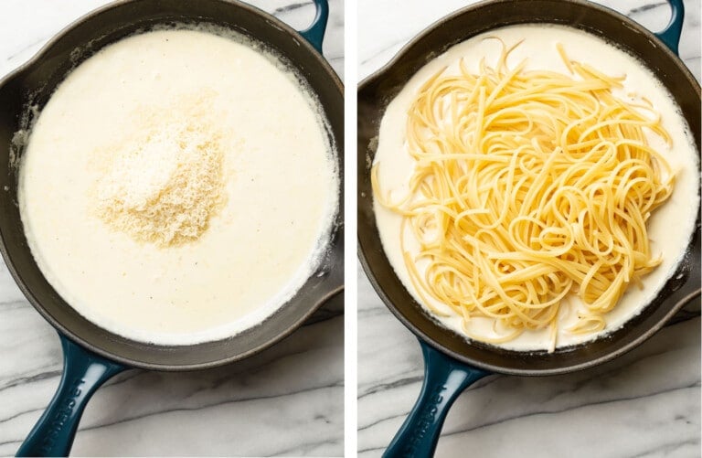 15 Minute Creamy Garlic Pasta • Salt & Lavender