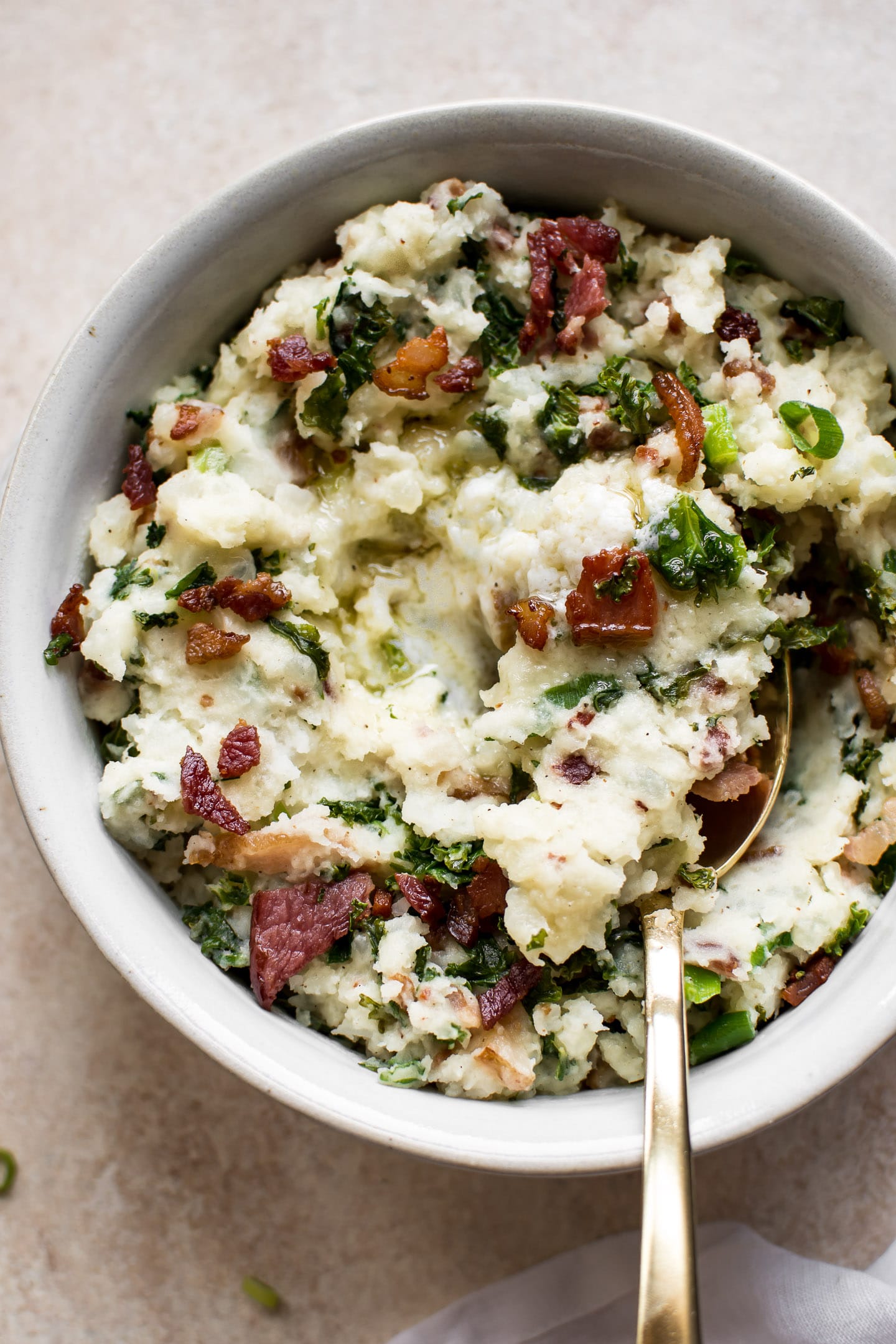 Colcannon (Irish Mashed Potatoes) with Bacon • Salt & Lavender
