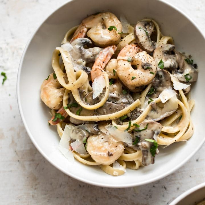 Shrimp and Mushroom Pasta Recipe • Salt & Lavender