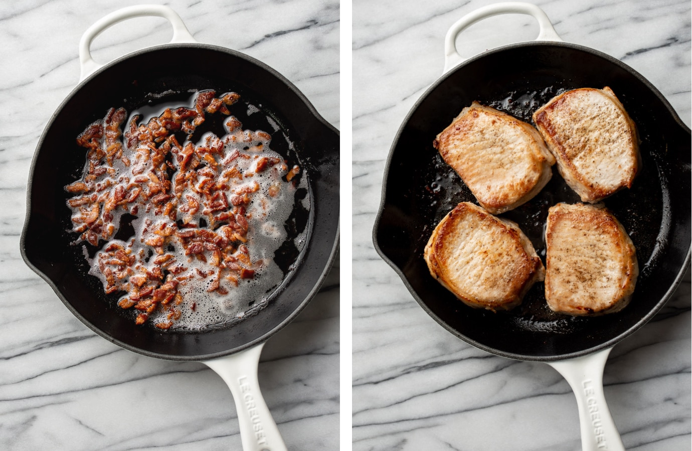 Creamy Bacon Pork Chops • Salt & Lavender