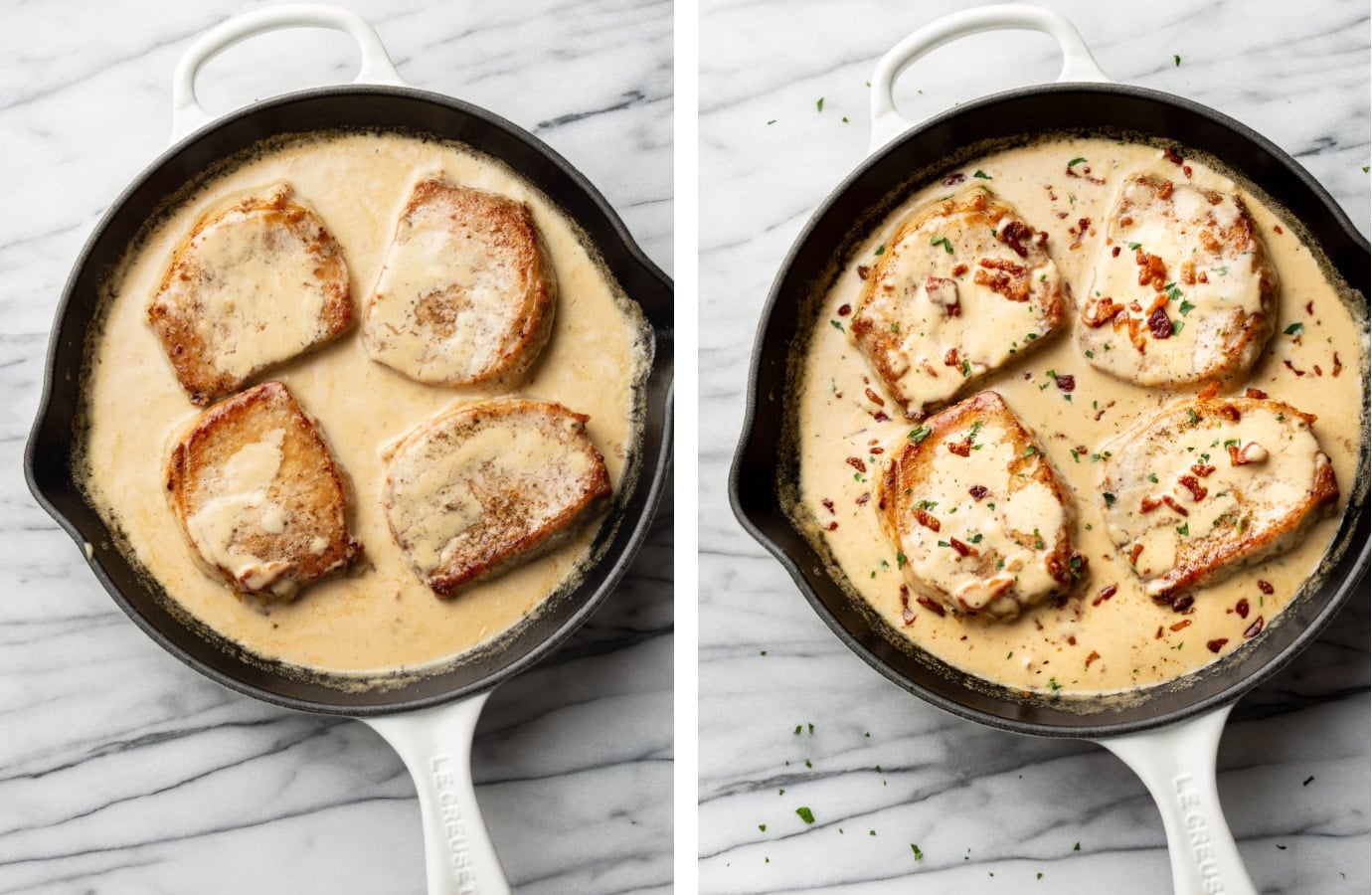 Creamy Bacon Pork Chops • Salt & Lavender