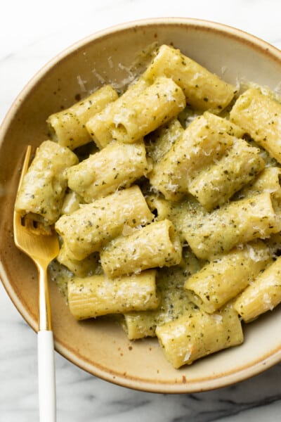 Easy Pesto Pasta • Salt & Lavender